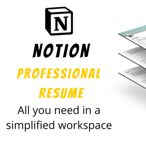 [Notion Template] Professional Resume Template, Modern CV, Dark Mode ...