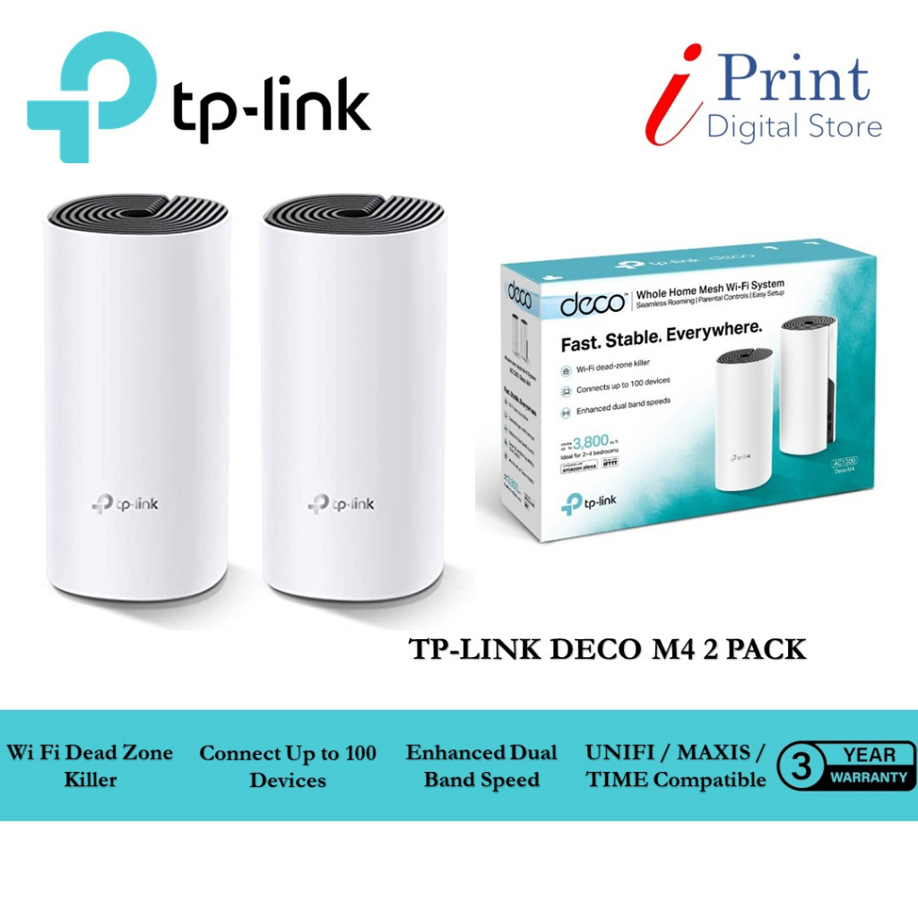 TP-Link Deco M4 AC1200 Gigabit Mesh WiFi Router System Support unifi ...