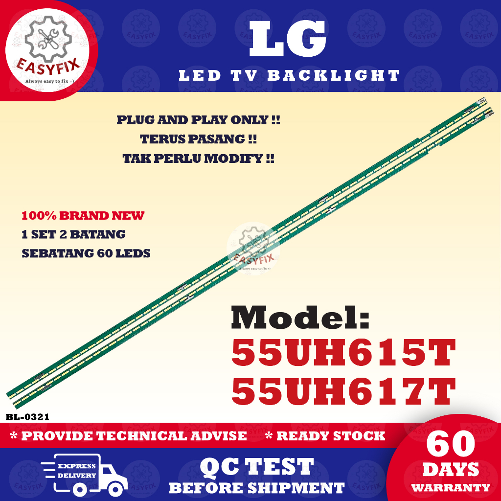 ( NEW ) 55UH615T / 55UH617T LG 55 INCH LED TV BACKLIGHT ( LAMPU TV ...