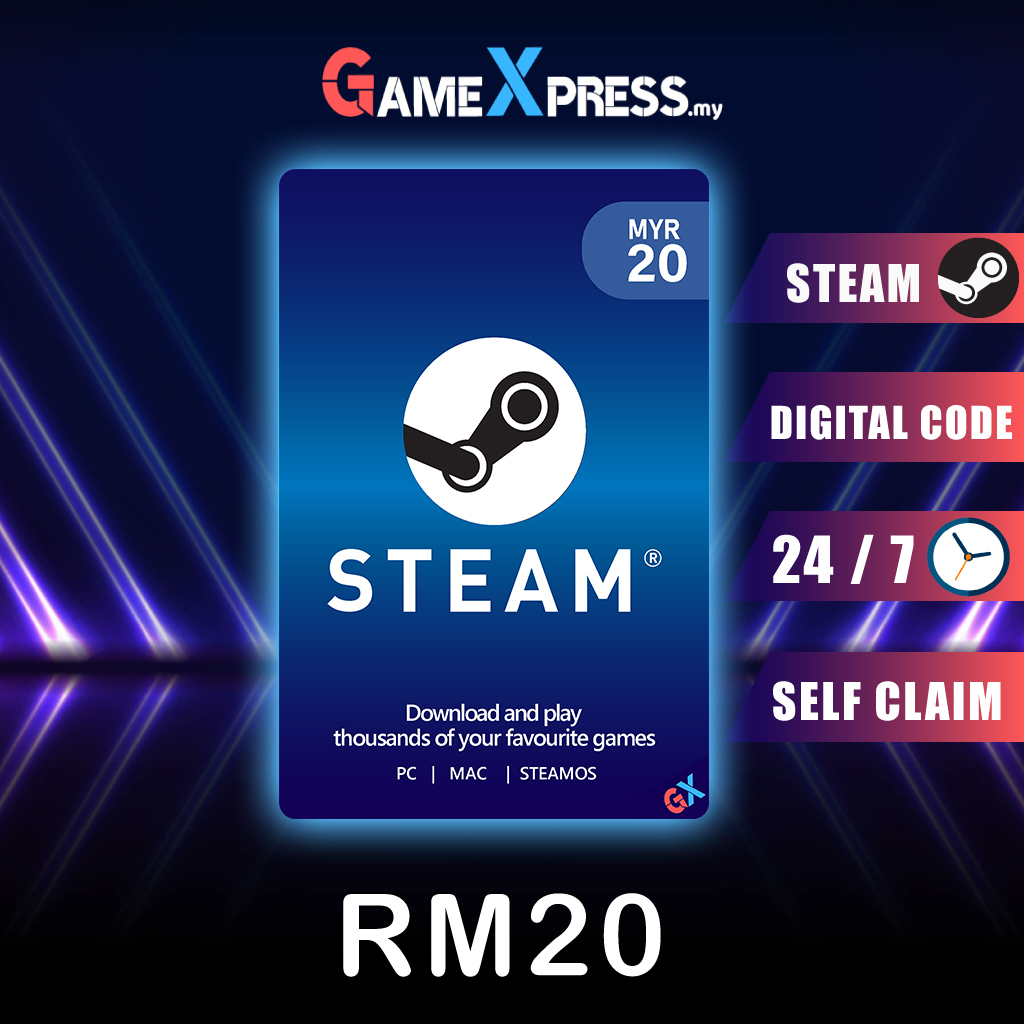 [24/7 Self Claim / Email] Steam Wallet RM20 Digital Prepaid Code ...