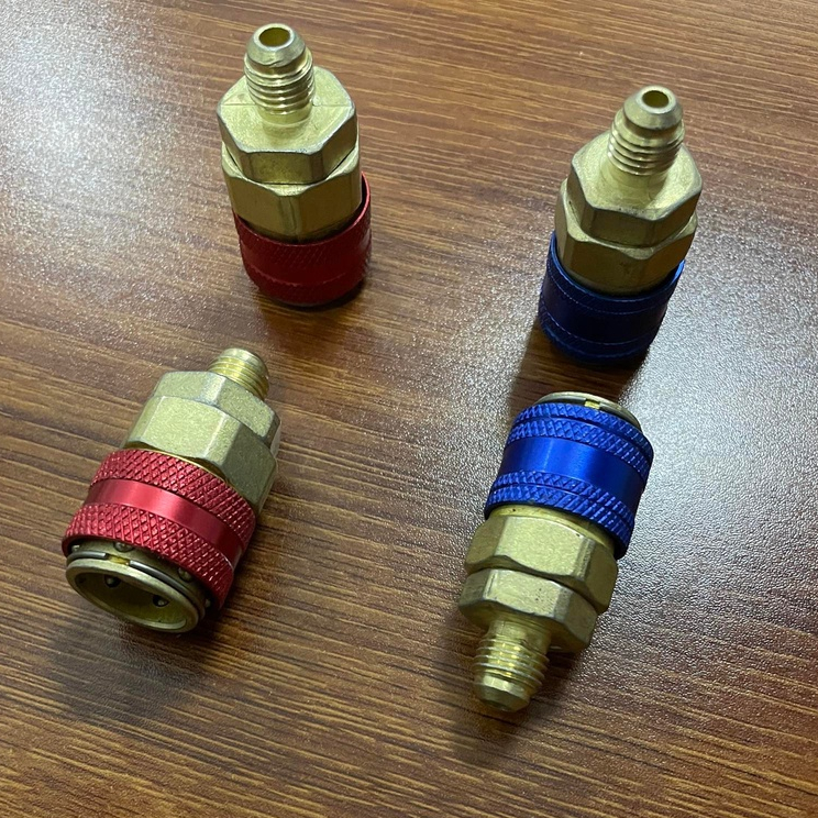 quick couple for car air cond r134a low side ( biru )and high side ...