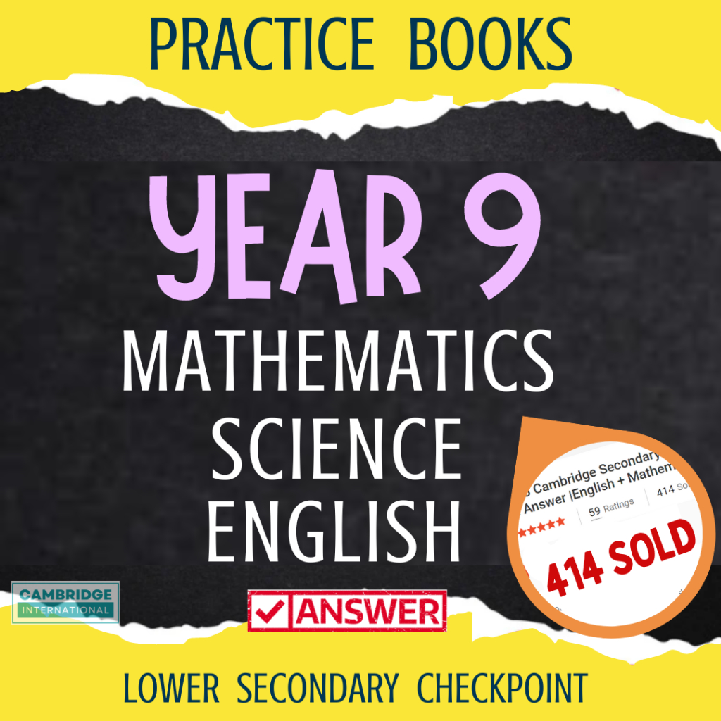 K3.6 Cambridge Secondary Checkpoint Practice Book With Answer | Year 9 English Year 9 Math Year ...