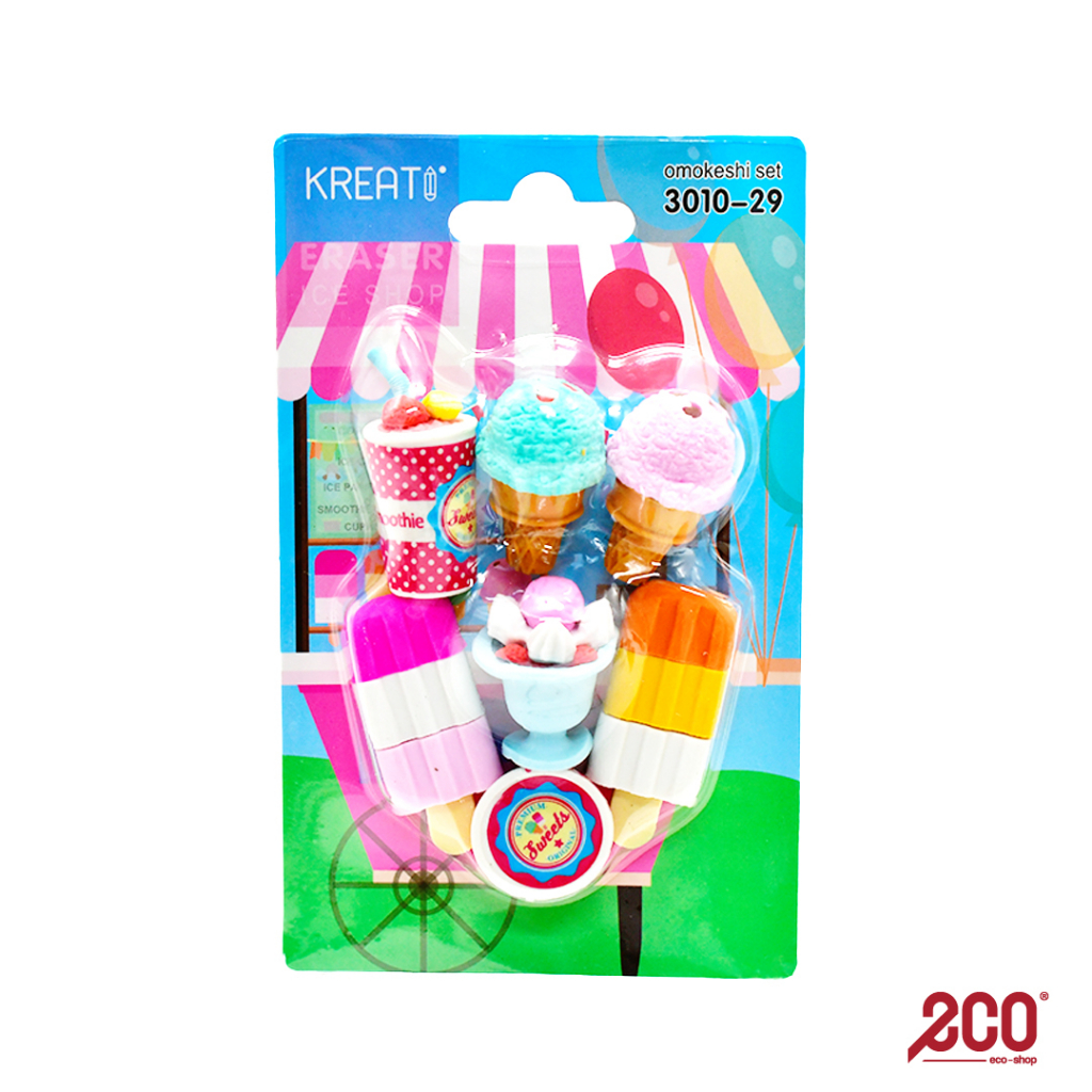 Kreati Ice Cream Eraser Set (7pcs/pack) - AC-L009-T05-06 - AC-L009-T05 ...