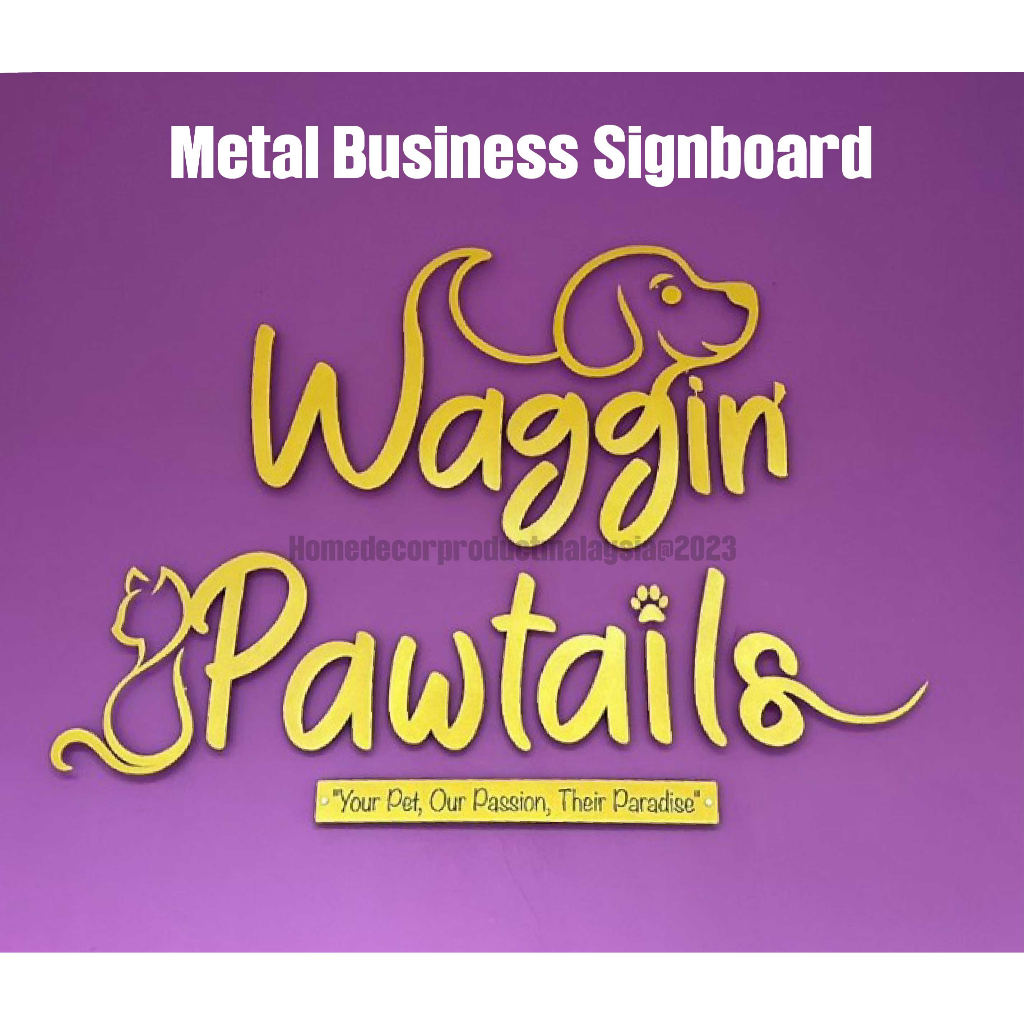 Custom Size Metal Steel Company Business Logo Syarikat Signboard ...