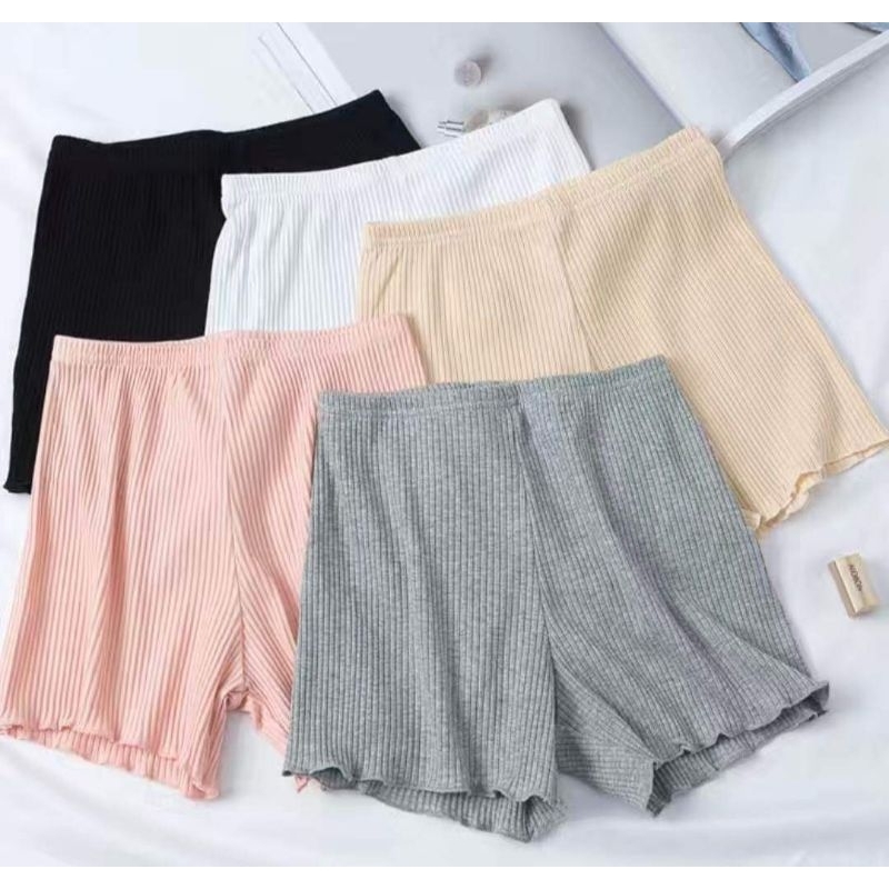 READY STOCK 】( 1 PCS ) Women Cotton Stretch Colourful Safety Shorts ...