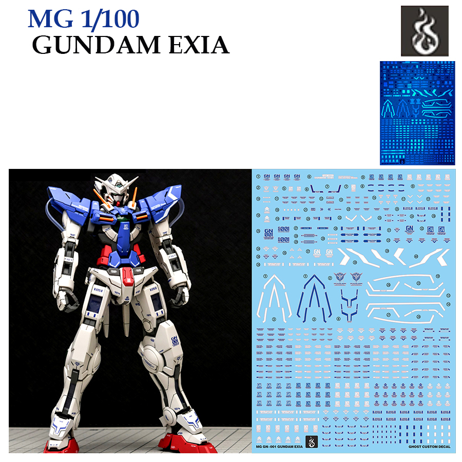 [COPY GHOST] MG66 MG 1/100 GN-001 GUNDAM EXIA [White Fluorescent] WATER ...
