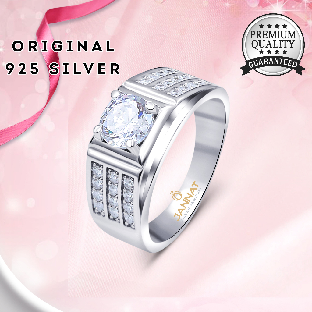 Alfa Romeo White 925 Genuine Sterling Silver Men Ring ( cincin silver ...