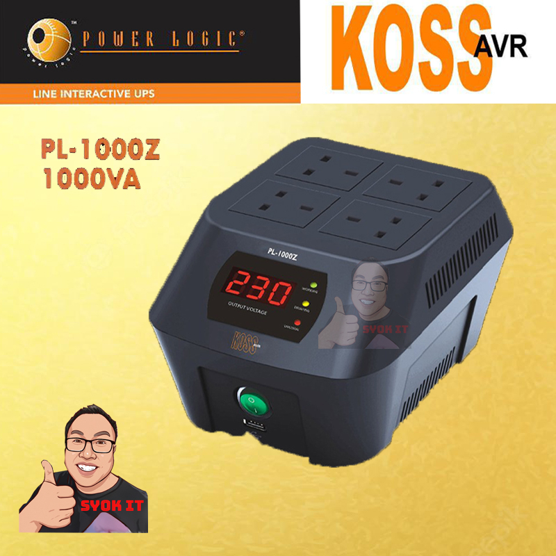 KOSS AVR PL-1000Z 1000VA / PL-800Z 800VA AVR AUTOMATIC VOLTAGE ...