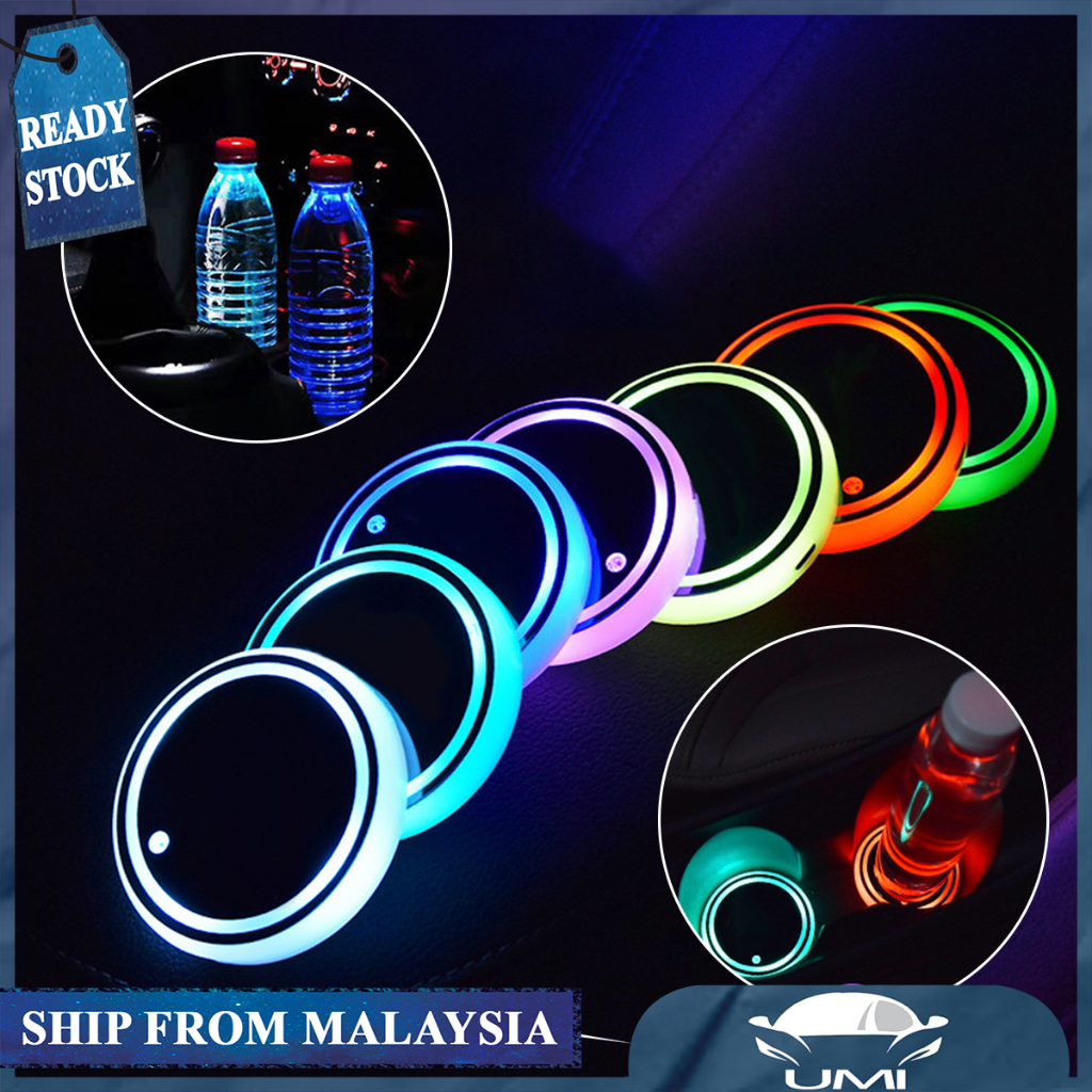 Universal Car Cup Light Atmosphere Light Cup Drink Holder Decoration ...