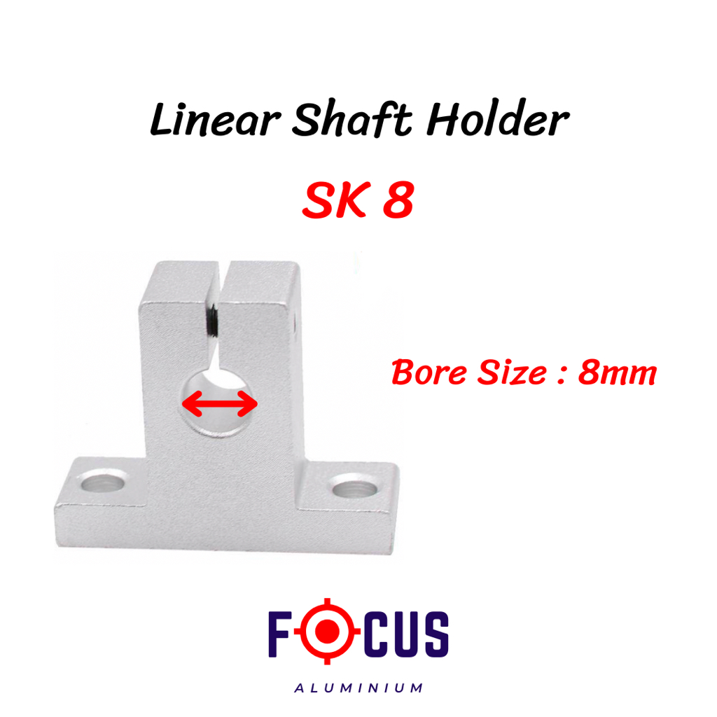 🇲🇾 SK SCS LM Shaft Support Holder Linear Bearing Shaft SK6 SK8 SK10 ...
