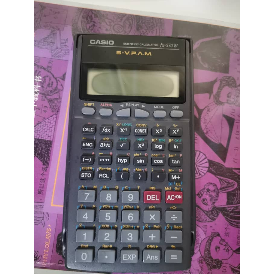 Casio second-hand calculater fx-570W （include manual) | Shopee Malaysia