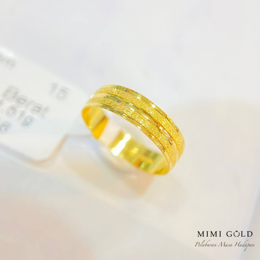 Cincin Belah Rotan Emas 916 | Shopee Malaysia