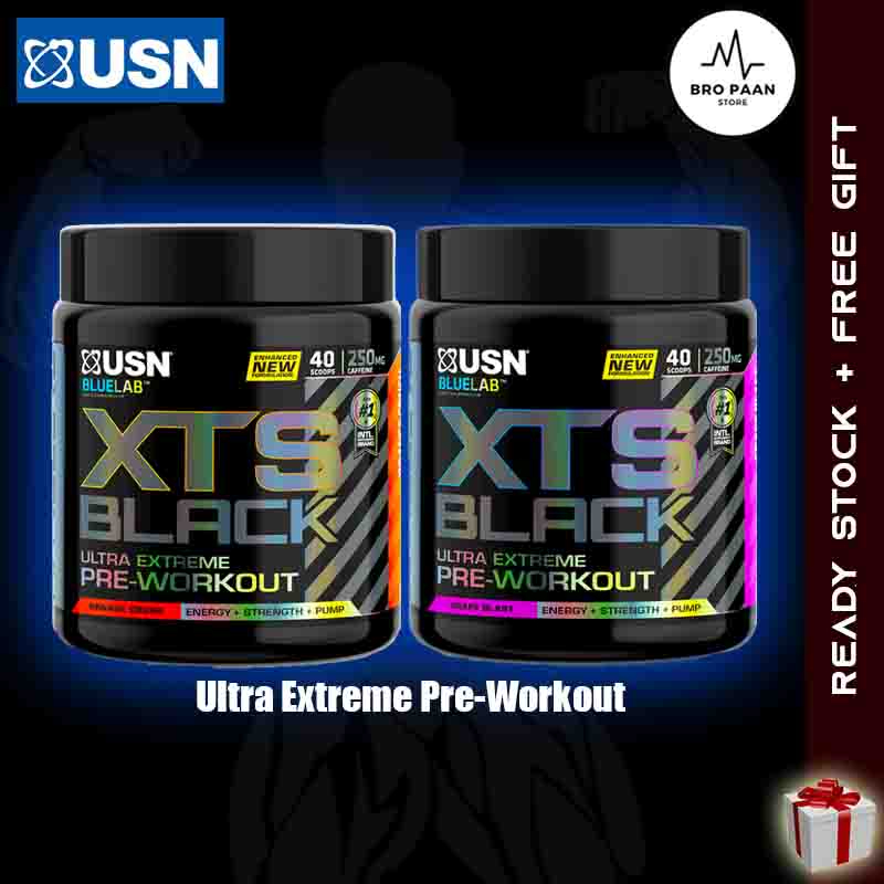 USN XTS Black Ultra Extreme Pre Workout (310gram | 40 Scoops) - Energy ...