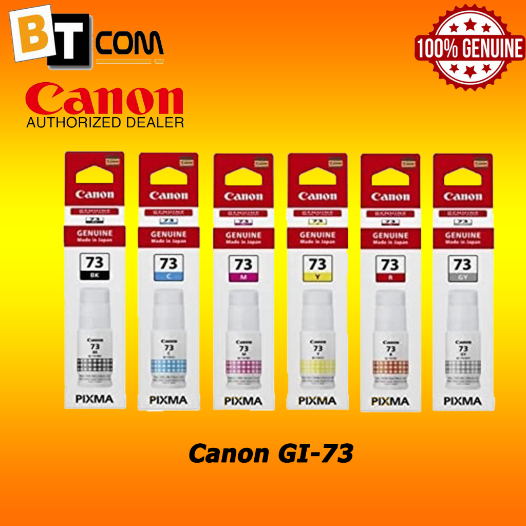 Canon GI-73 Package Set Original Ink GI-73BK, GI-73C, GI-73M, GI-73Y, GI-73R, GI-73GY | Shopee ...