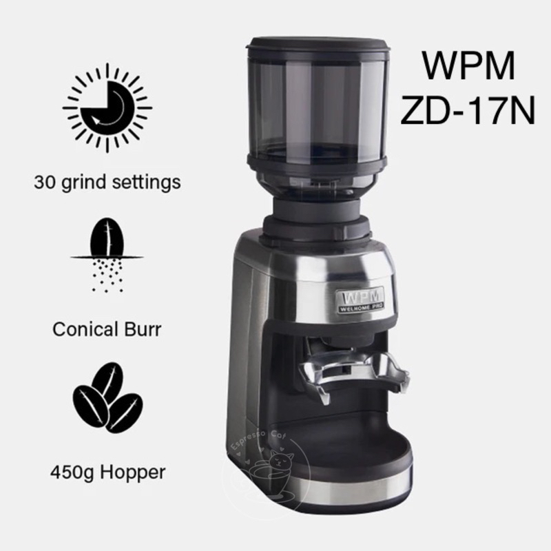 (Malaysia Plug) WPM commercial Electric Coffee Grinder ZD-17N & ZD-17OD Conical burr Coffee ...