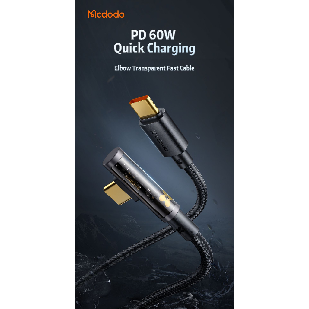 MCDODO CA-340 1.2 METER 90° 100W FAST CHARGE TYPE-C TO TYPE-C ...