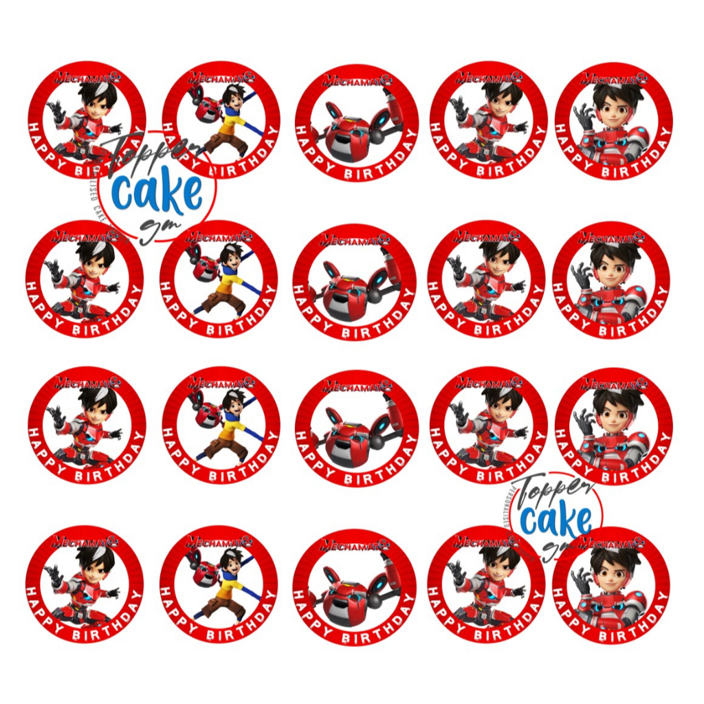 20pcs MECHAMATO cupcake topper | Shopee Malaysia
