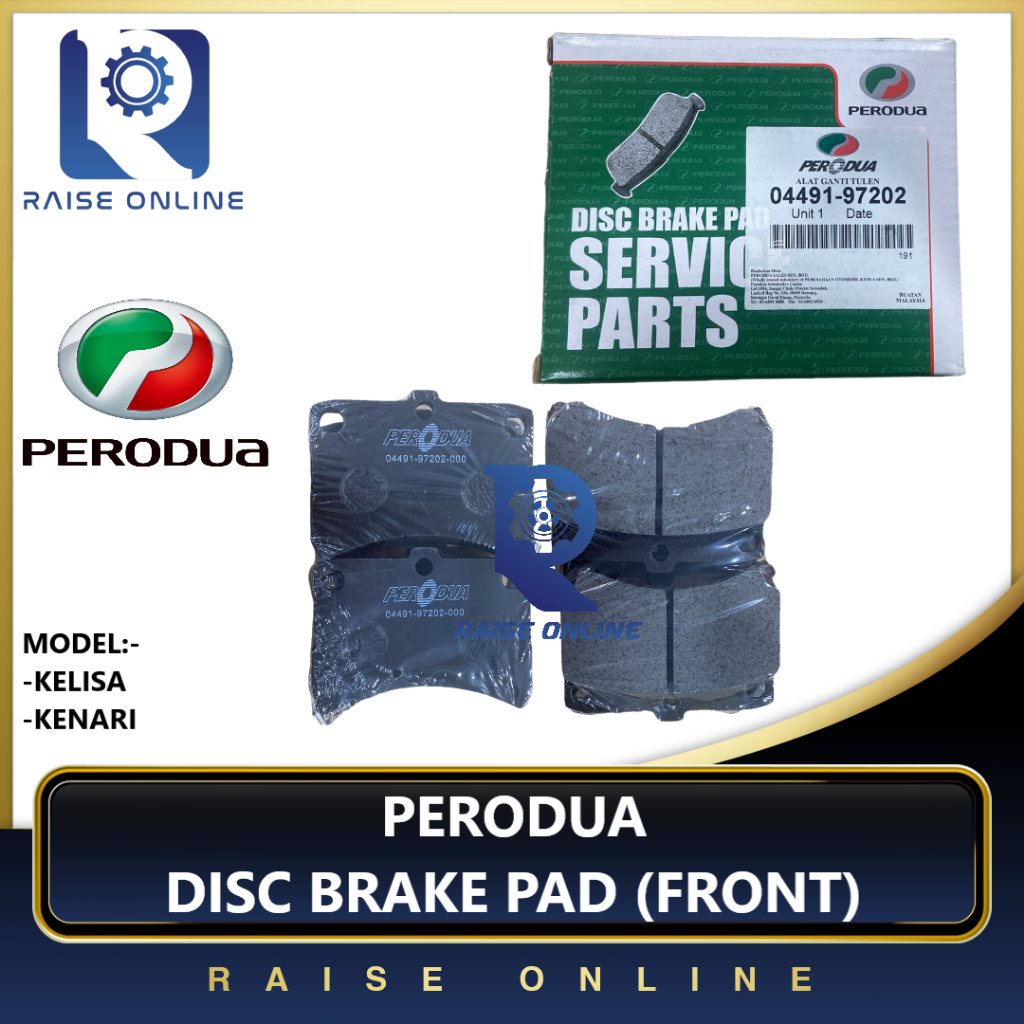 (100% ORIGINAL) Perodua KELISA KENARI - Genuine Perodua Front Depan Disc Brake Pad Set 04491 ...
