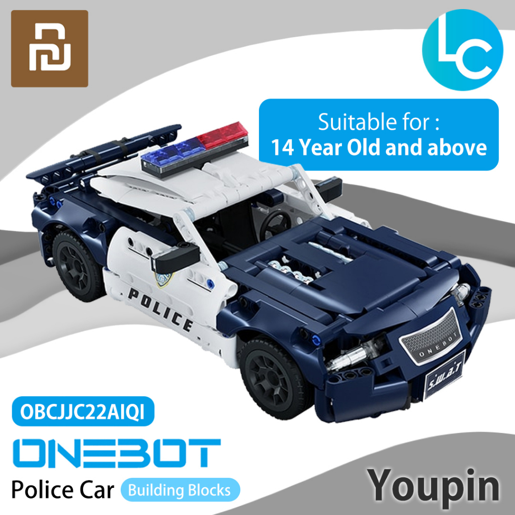 ONEBOT Building Blocks Police Car Assembled Toys Educational Puzzle ...