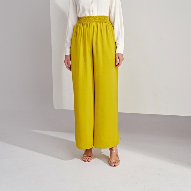 SHE DAZZLE Nidaa Pants In Yellow Neon | Shopee Malaysia