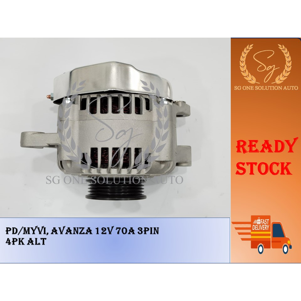 PERODUA MYVI, AVANZA 12V 70A 3PIN 4PK ALTERNATOR | Shopee Malaysia