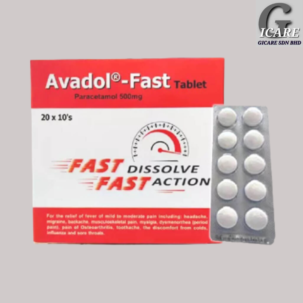 AVADOL-FAST TABLET (PARACETAMOL 500MG) | Shopee Malaysia