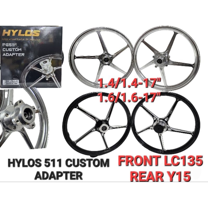 HYLOS 511 FG511 LC135 LC4S LC5S CNC CUSTOM OPEN HUB ADAPTER SPORT RIM CUSTOM Y15 REAR RIM ...