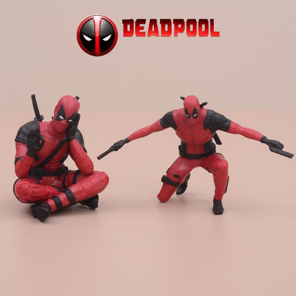 Marvel's Deadpool Sitting Battle Mode Mini Figure Decoration | Shopee ...