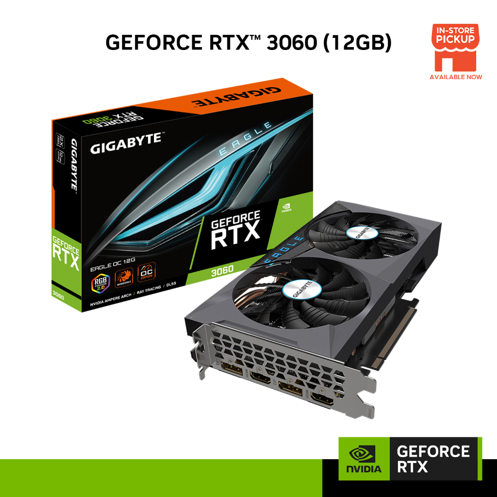 NVIDIA® Graphic Card GIGABYTE - GeForce RTX™ 3060 EAGLE (12G) | Shopee ...