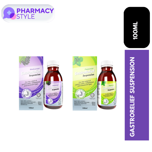 GASTRORELIEF SUSPENSION 100ML PEPPERMINT/BLACKCURRANT | Shopee Malaysia