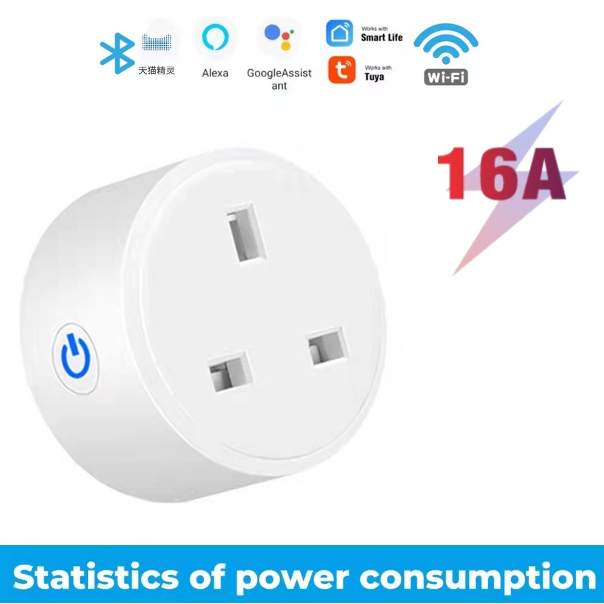 Smart WiFi Timer Plug Smart Power Socket Tuya Plug Power Monitor Voice ...
