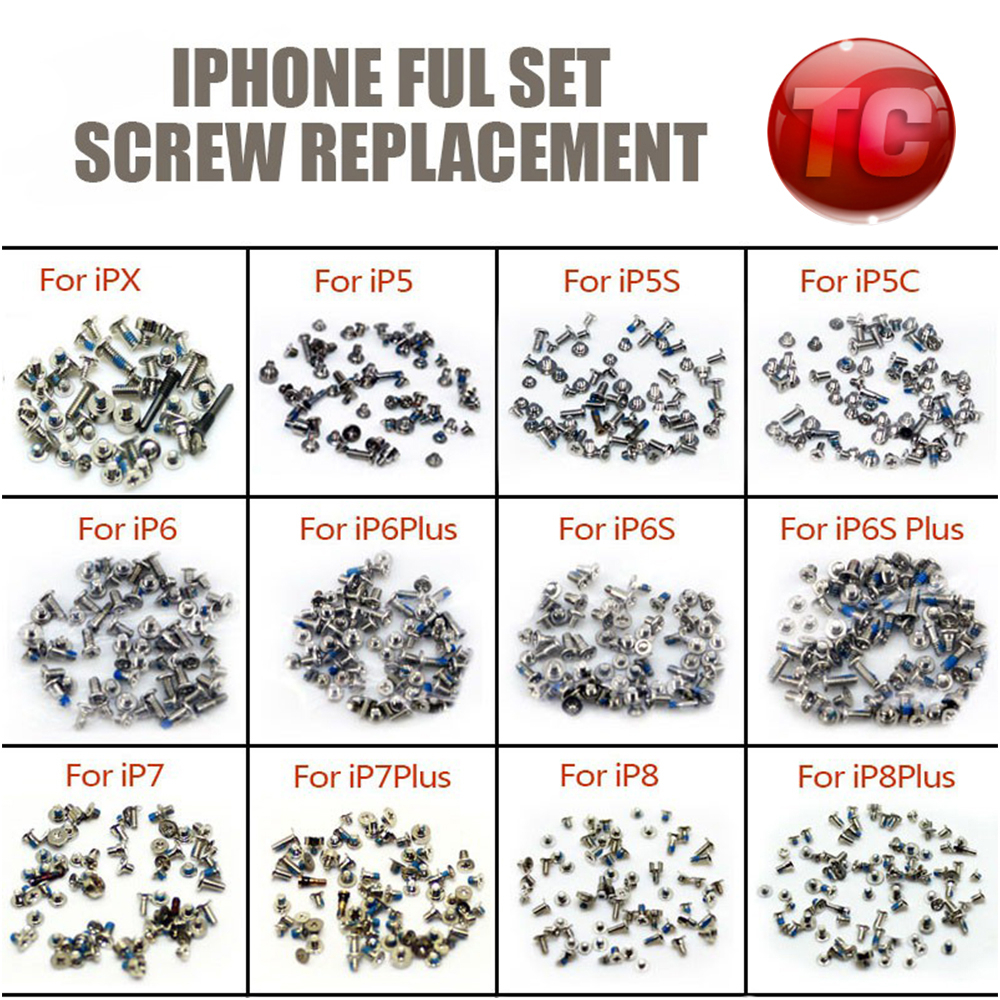 FULL SET SCREW Compatible For IP 7 PLUS 8 PLUS X XR XS MAX 11 12 13 PRO ...
