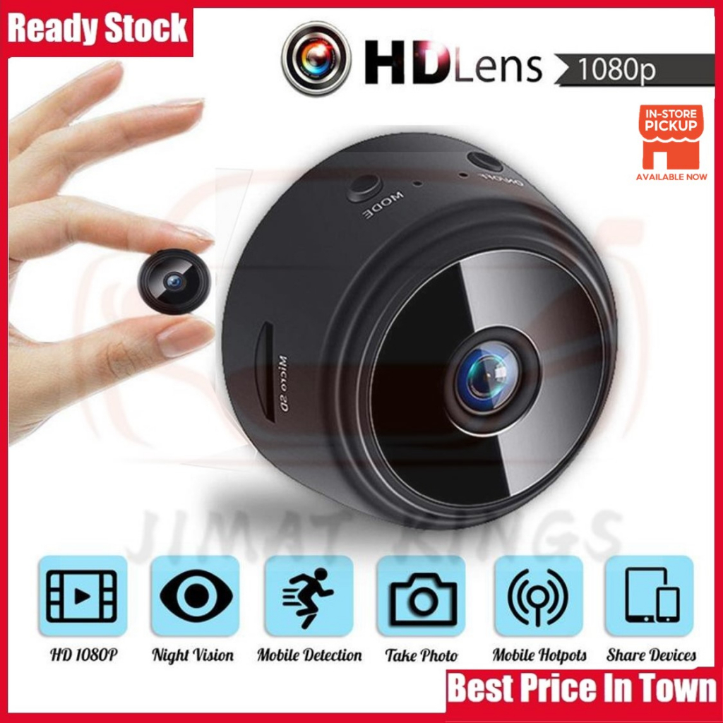 Mini CCTV Camera 4K Full HD 1080P Cam 150 Degree Viewing Angle Wireless ...