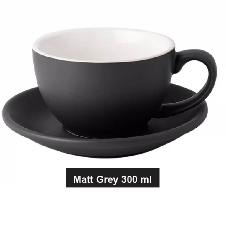 (Ready Stock)Coffee Espresso 300ml Latte Cup Ceramic Thick with Saucer ...