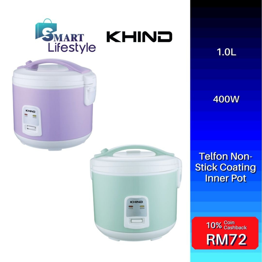 KHIND Jar Rice Cooker (1.0L) RCJ1008 (Purple) & (Green) / (1.8L ...
