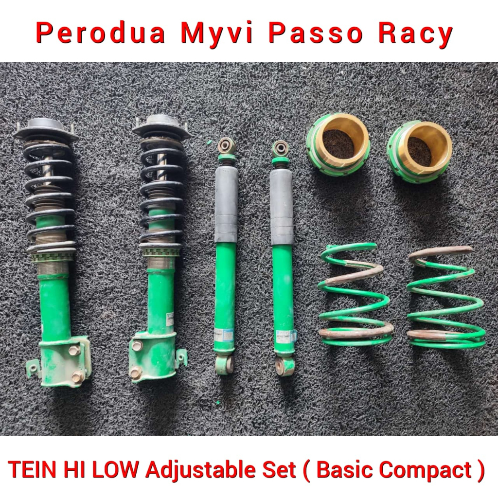 Perodua Myvi Passo Racy TEIN Basic Compact Front & Rear Adjustable With ...