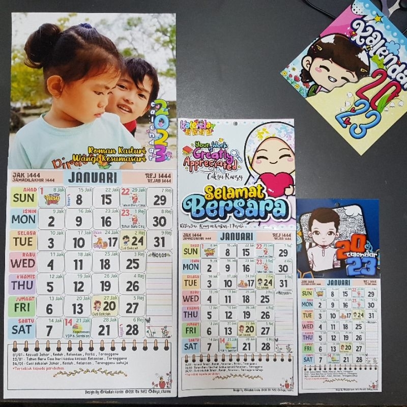 KALENDAR KUDA 2023 VERSI DHIYA CHARMS / 2023 HORSE CALENDAR / 2023 ...