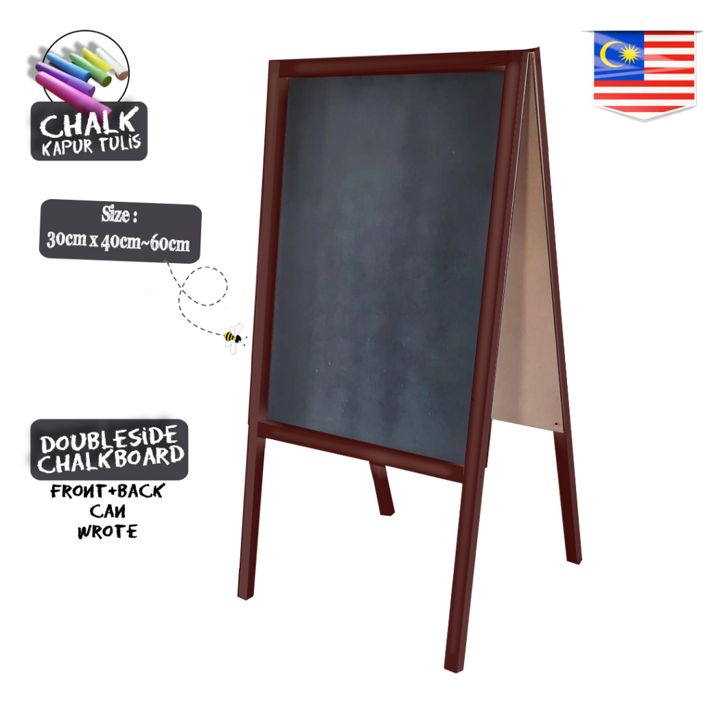 AA3 (30cm*40cm~60cm) MENU CHALKBOARD Blackboard Papan Hitam (Frame ...