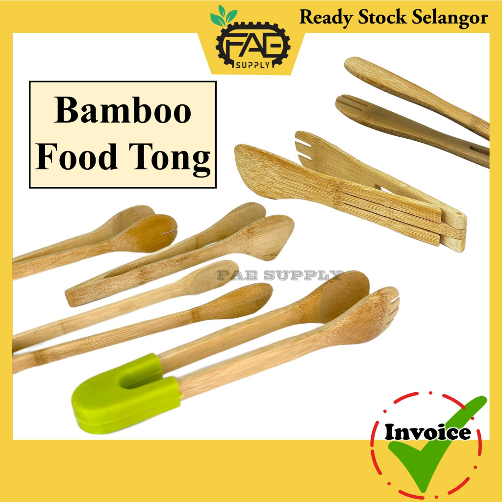 Bamboo Wood Wooden Food Toast frying Tongs Toaster bread noodle Tea ...