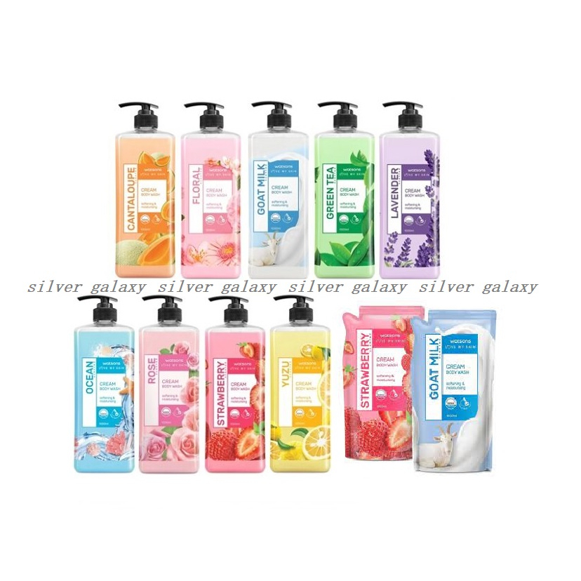 WATSONS Body Wash /shower cream bottle 1000ml/ refill 900ml | Shopee ...