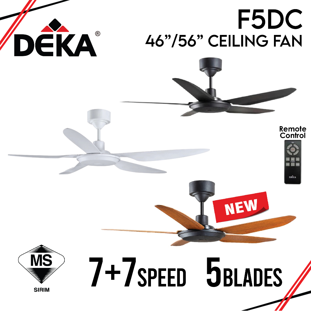 [NEW MODEL] DEKA KRONOS F5DC / F5DC BABY 7 SPEEDS CEILING FAN 56”/46 ...