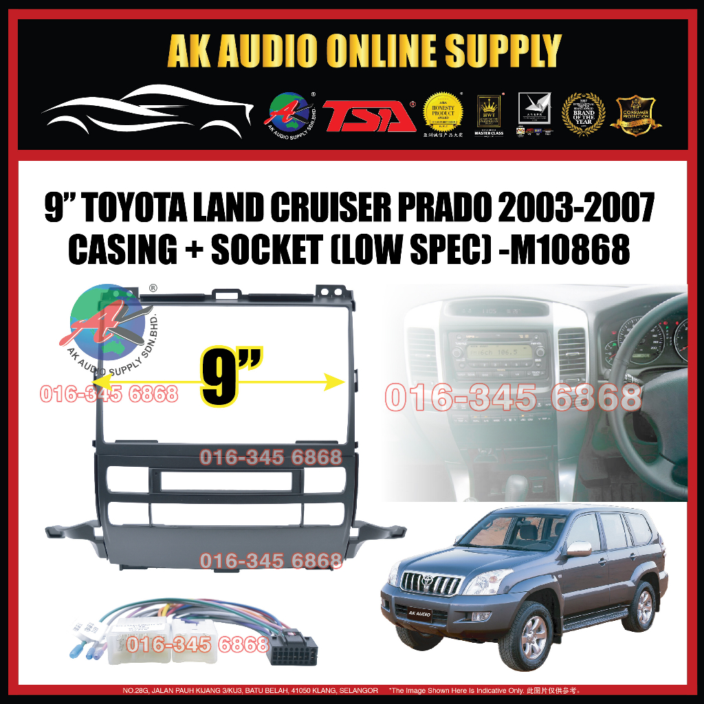 Toyota Land Cruiser Prado 2003 - 2007 ( Low Spec ) Android Player 9 ...