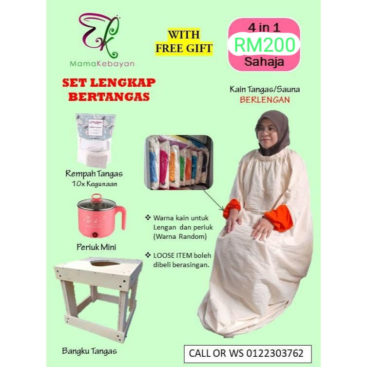 SET LENGKAP BERTANGAS SAUNA + FREE GIFT 4 IN 1 (HomeSpa,Slimming ...