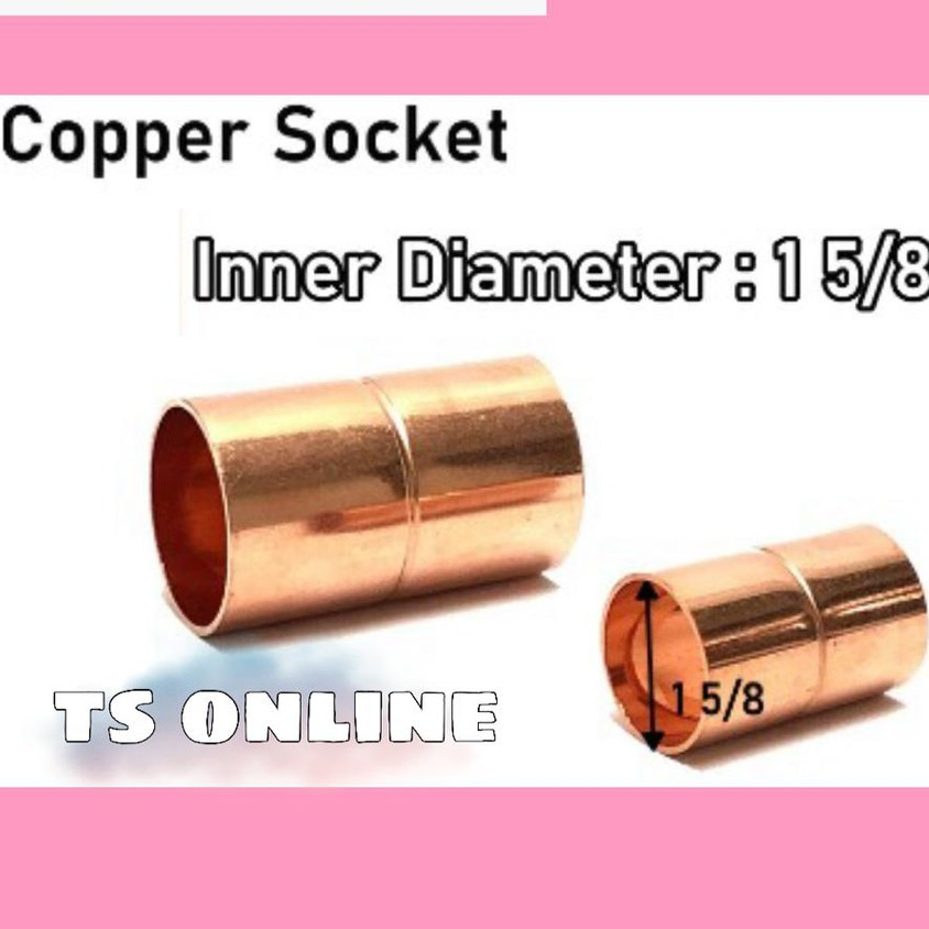 Copper Socket Joint 1 5/8" (2pcs) | Shopee Malaysia