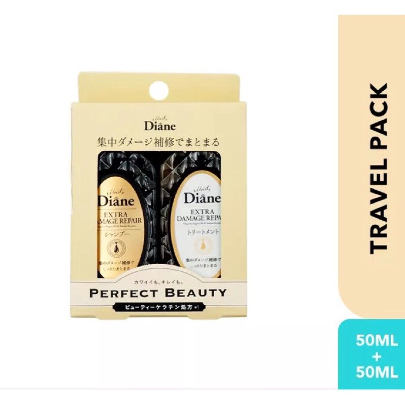 Moist Diane Travel Pack Perfect Beauty Shampoo 50ml + Treatment 50ml ...