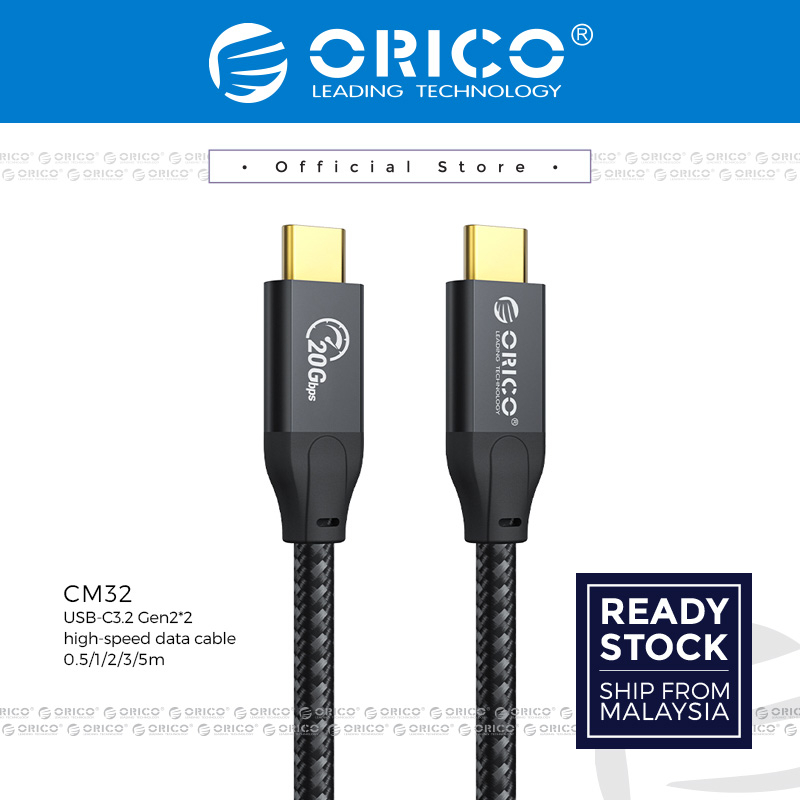 ORICO CM32 Type C USB3.2 Gen2x2 High Speed Data Cable - 0.5/1/2/3/5M ...
