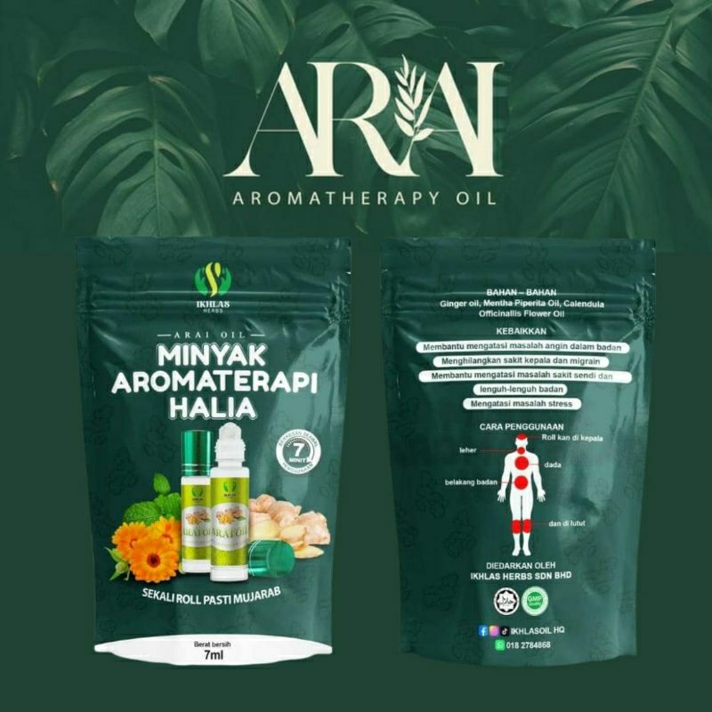Minyak Angin Arai Oil Aromaterapi Pati Halia | Shopee Malaysia