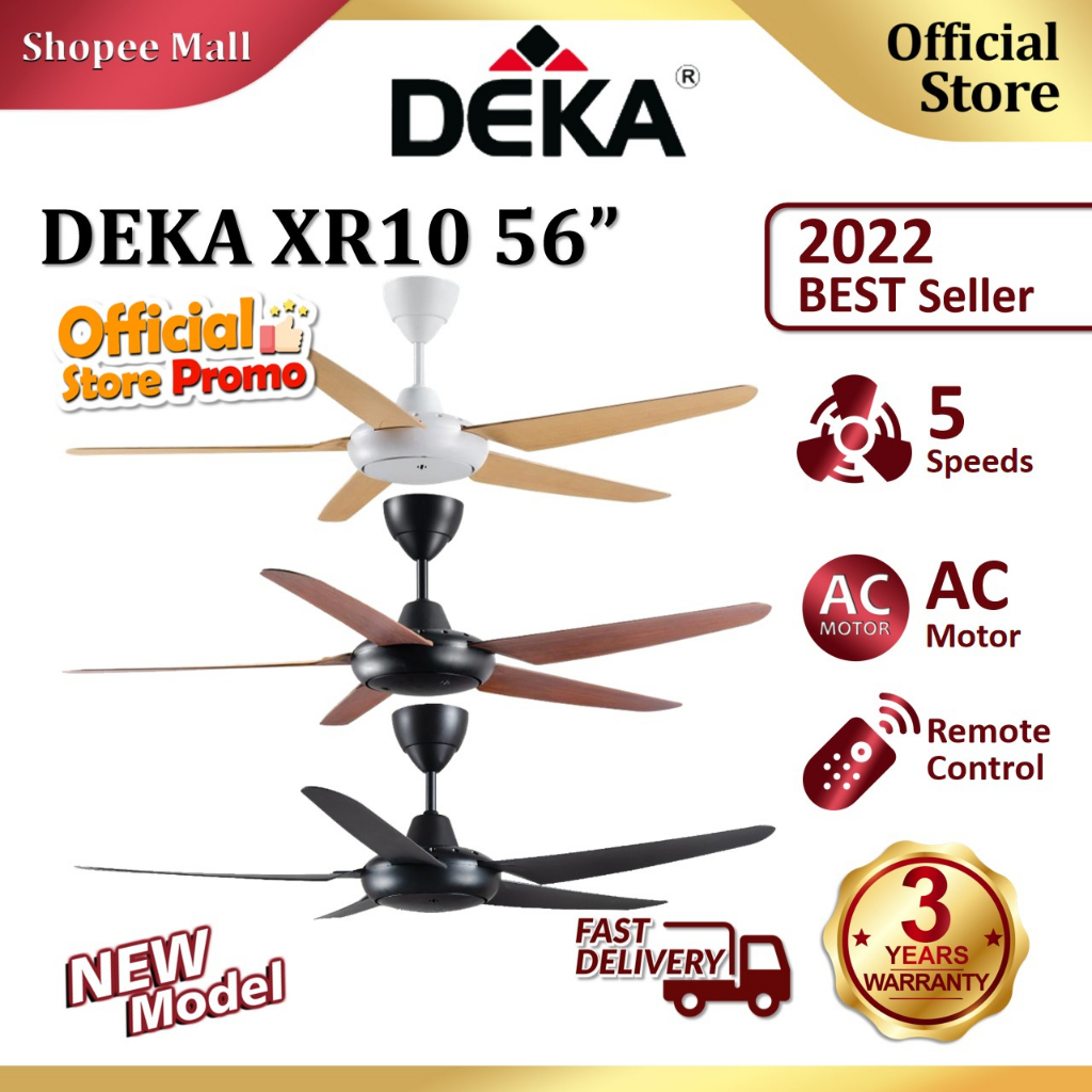 DEKA XR10 | DKR56 56" 5 Blades AC Motor Remote Control Ceiling Fan ...