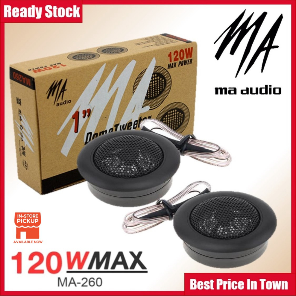 Car speaker car audio MA AUDIO USA 1'' 120W Titanium Dome Tweeter MA260 ...