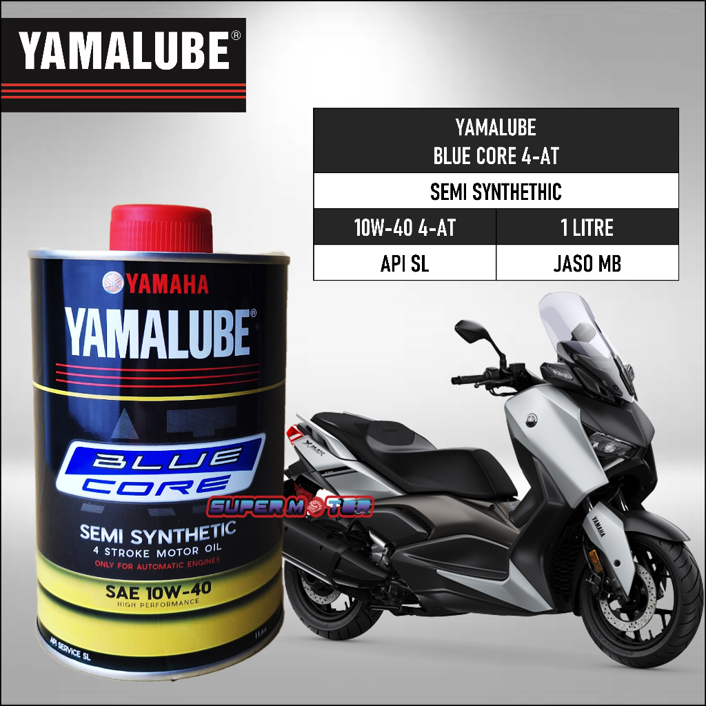 YAMALUBE 4-AT 10W-40 Bluecore Semi Synthetic Motorcycle Oil 1 LITRE ...